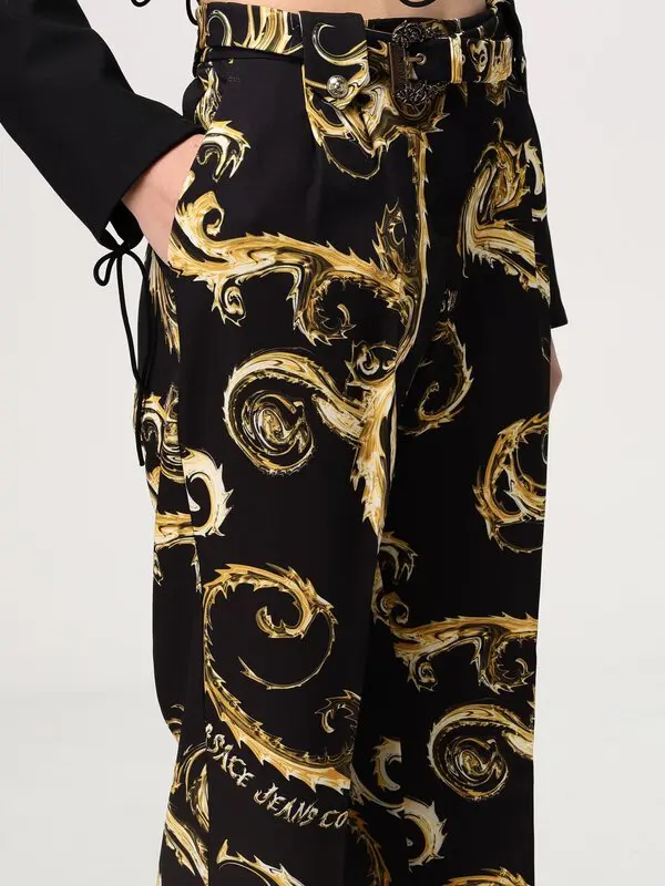Versace Black And Print Tailored Trousers