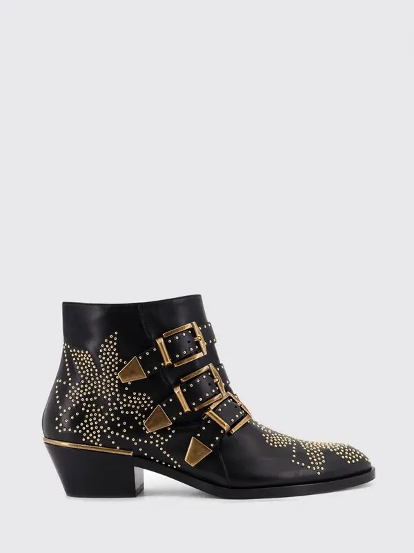 Chloé Buckled Ankle Boots - Black