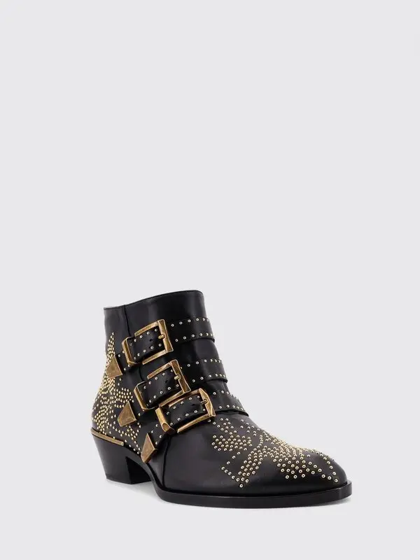 Chloé Buckled Ankle Boots - Black