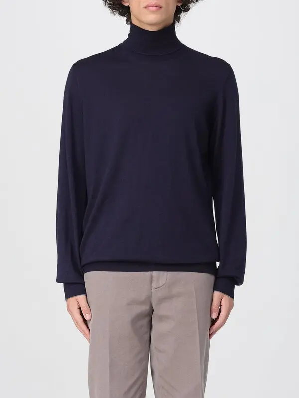 Brunello Cucinelli Long-sleeved Wool Turtleneck Jumper - Navy