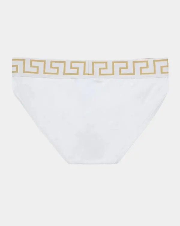 Versace Apos;s Greek Key Organic Cotton Stretch Briefs