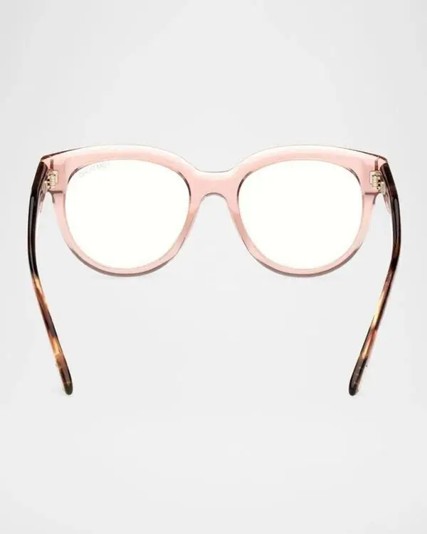 TOM FORD Round Acetate Eyeglasses - Pink