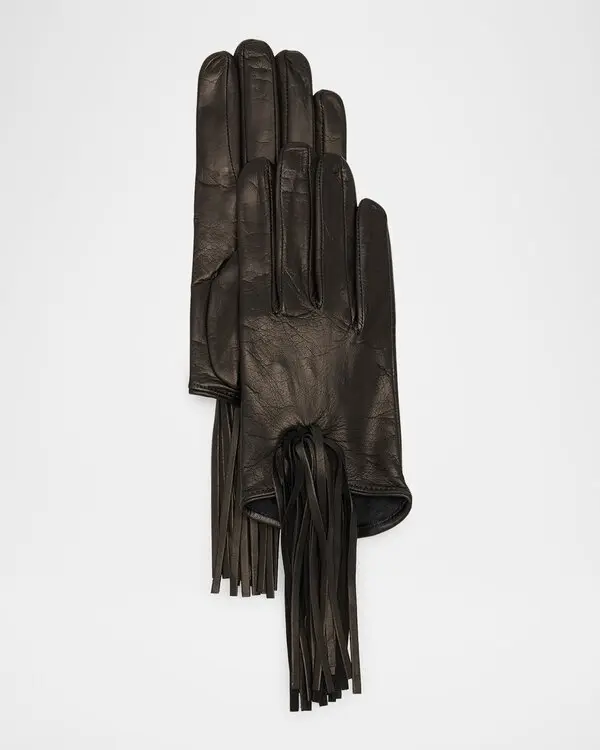PAULA ROWAN Rhona Leather Gloves - Black