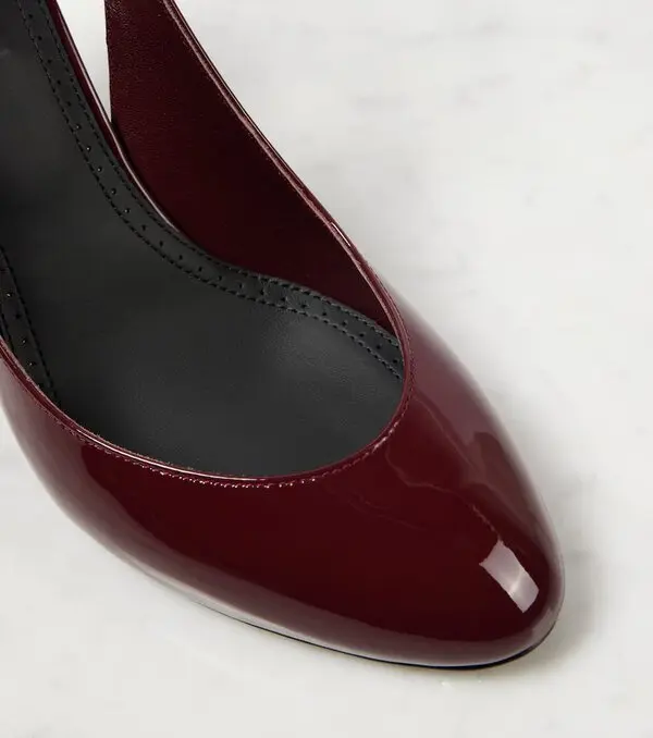 Alaïa Décolleté 90 Patent Leather Pumps - Burgundy