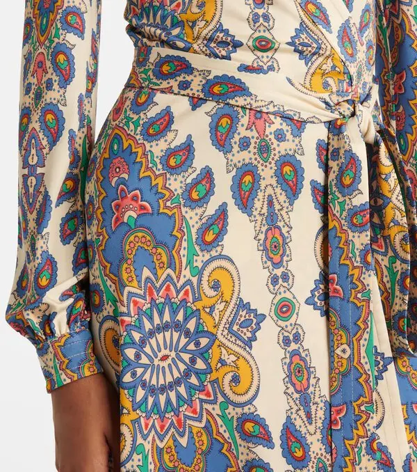 Etro Printed Midi Dress - White