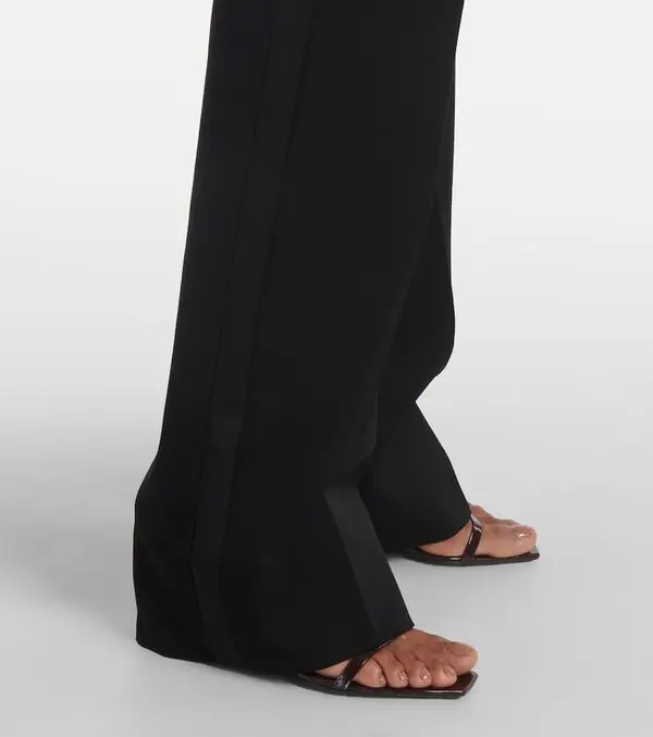 Saint Laurent Tailored Wool Tuxedo Pants