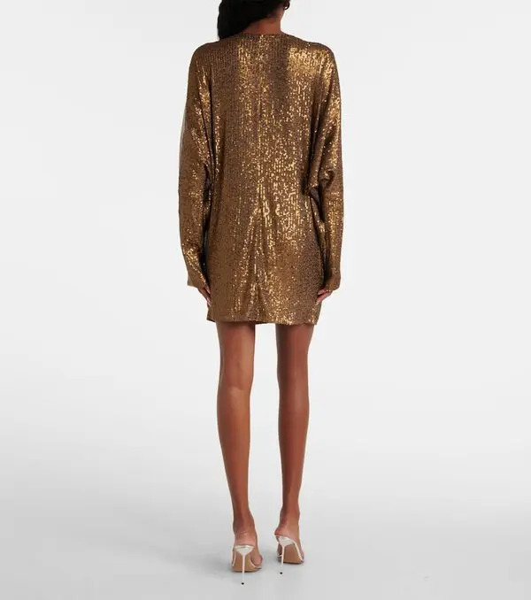 Norma Kamali Dolman Sequined Minidress