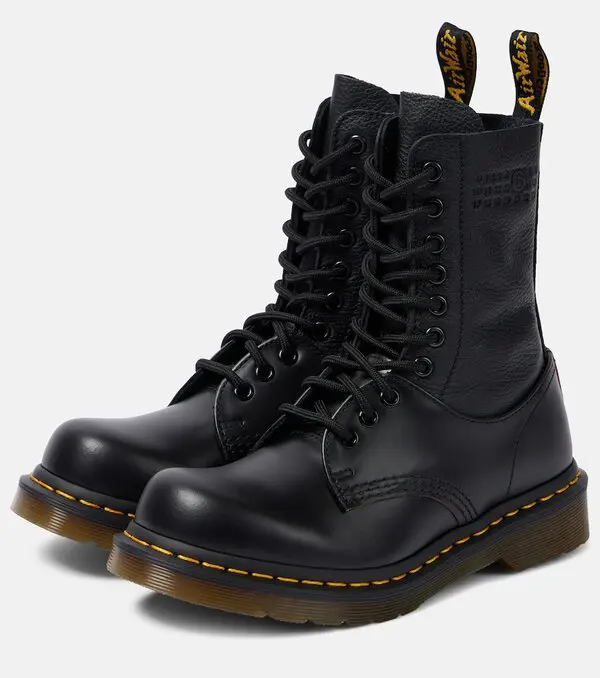 MAISON MARGIELA X Dr. Martens 1490 10-eye Leather Combat Boots