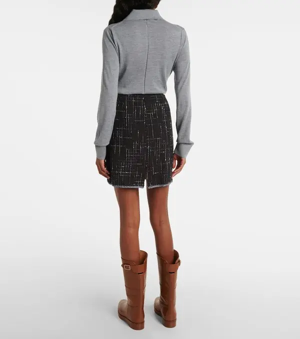 Etro Cotton-blend Tweed Miniskirt