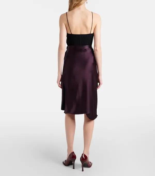 VIVIENNE WESTWOOD Drunken Striped Draped Midi Skirt - Blue