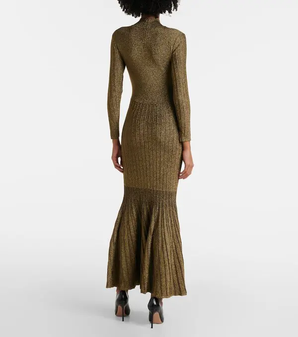 Staud Raquel Lamé Maxi Dress