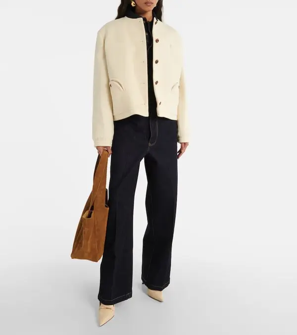 BLAZÉ MILANO Gliss Wool And Cashmere-blend Jacket - White