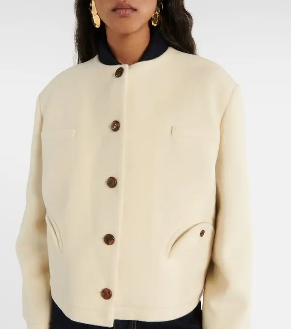 BLAZÉ MILANO Gliss Wool And Cashmere-blend Jacket - White