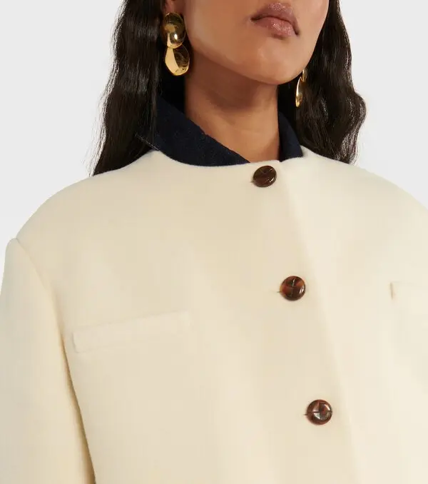 BLAZÉ MILANO Gliss Wool And Cashmere-blend Jacket - White