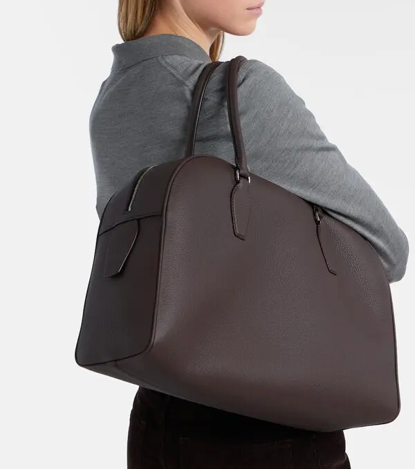 THE ROW India 15.75 Leather Tote Bag - Brown