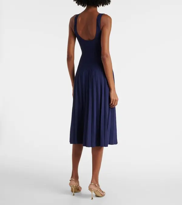 Staud Ellison Pleated Midi Dress