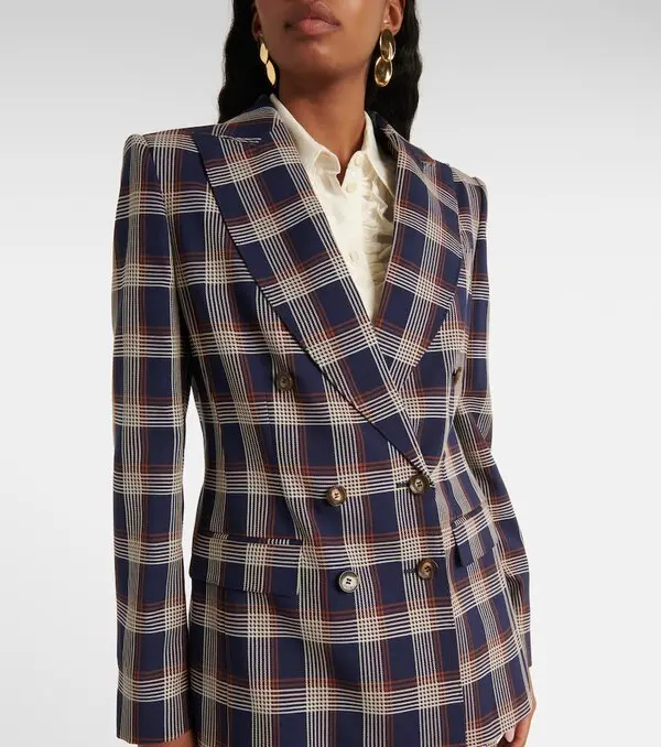Etro Checked Wool Blazer