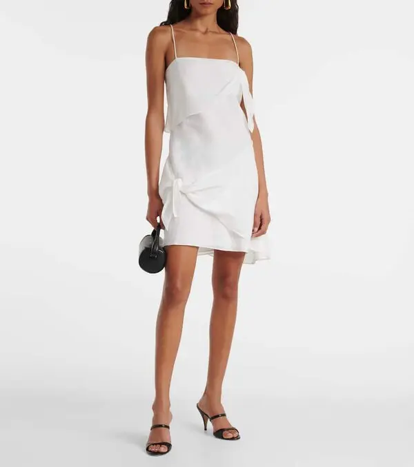 Sir The Label Rosalia Ramie Wrap Mini Dress