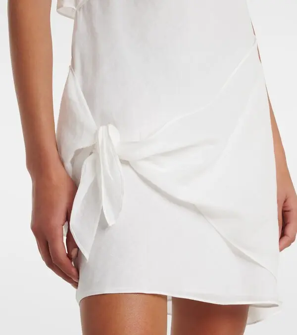 SIR. Rosalia Ramie Wrap Mini Dress