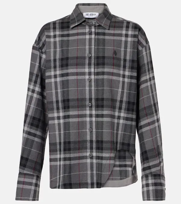 Attico Cotton-blend Shirt - Grey