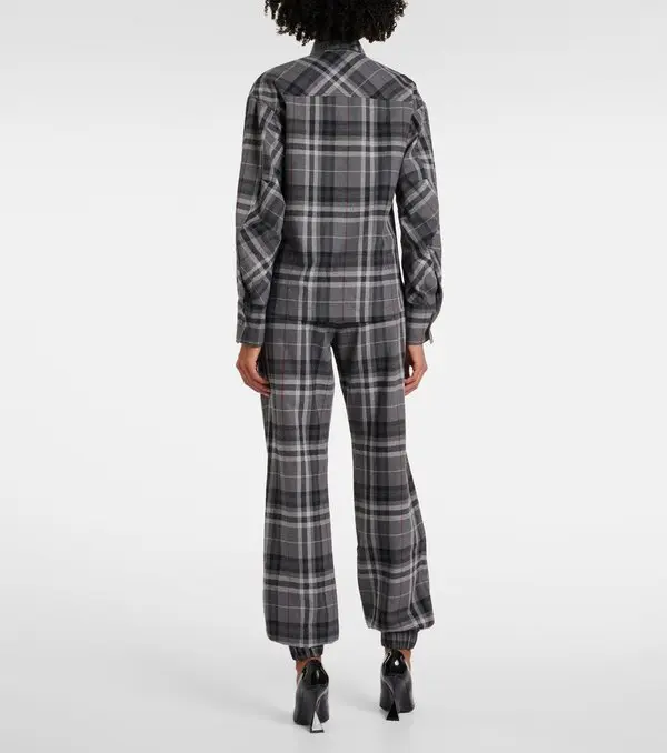 Attico Plaid Cotton-blend Shirt