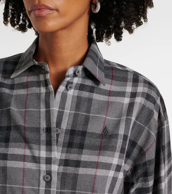 Attico Plaid Cotton-blend Shirt