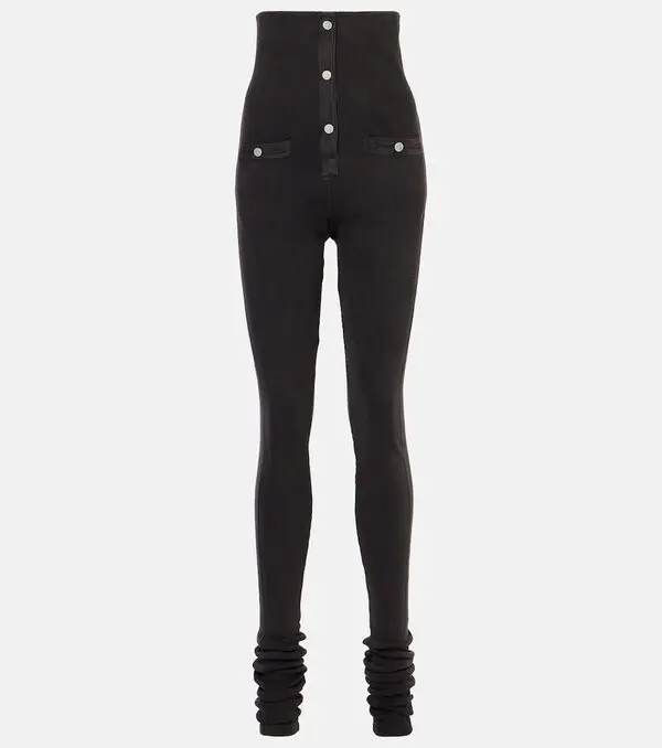 Attico Cotton-blend Leggings - Black