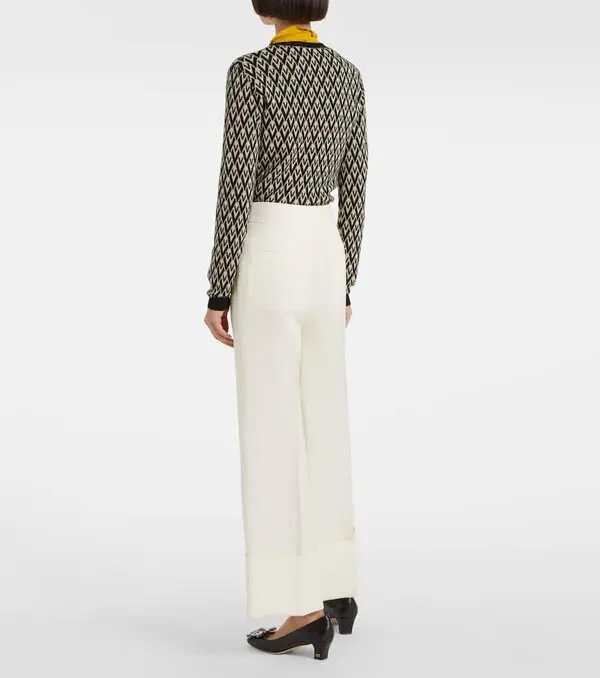 Valentino Garavani Crepe Couture Wide-leg Trousers