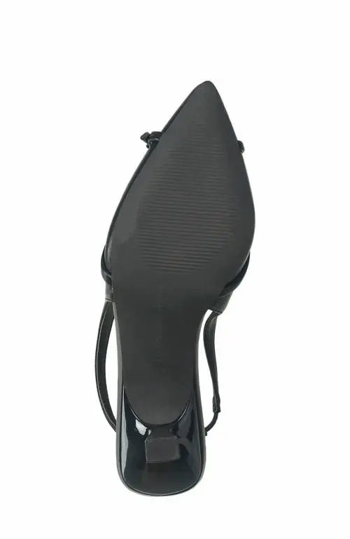 French Connection Buckled Slingback Kitten Heel - Black