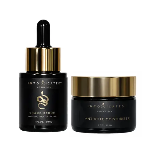 INTOXICATED COSMETICS Snake Serum + Antidote Moisturizer | Anti-aging Formula With Vegan Snake Peptides & Fine Line Smoothing - None