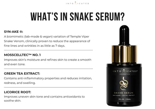 INTOXICATED COSMETICS Snake Serum + Antidote Moisturizer | Anti-aging Formula With Vegan Snake Peptides & Fine Line Smoothing