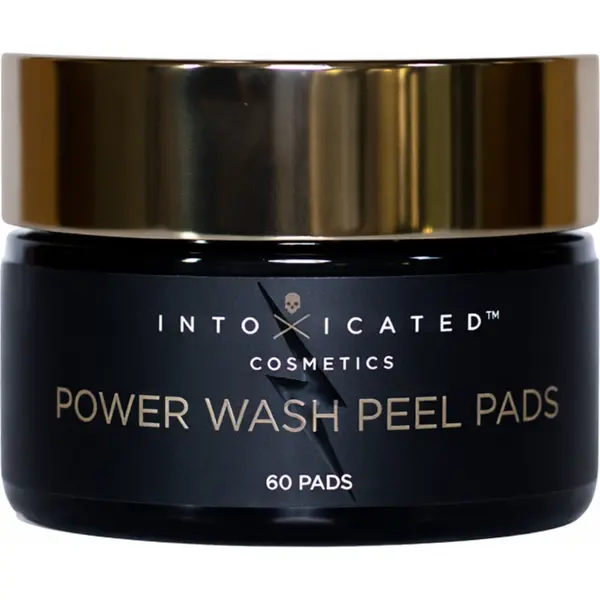 INTOXICATED COSMETICS Power Wash Peel Pads | 60 Pads | Multi-acid | Exfoliating | Cleansing | Retexturizing | Aha | Glycolic & Lactic - None