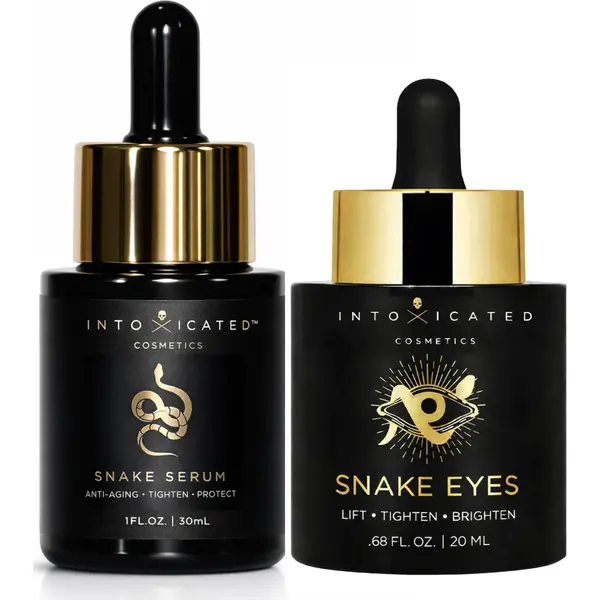 INTOXICATED COSMETICS Snake Bundle | Anti-aging Formulas With Vegan Snake Peptides | Lifting Formula For Daily - None