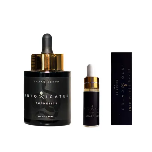 INTOXICATED COSMETICS Snake Serum + Mini Snake Serum| Full Fl Oz/ 30 Ml & Travel | Anti-aging Formula With Vegan Snake - None