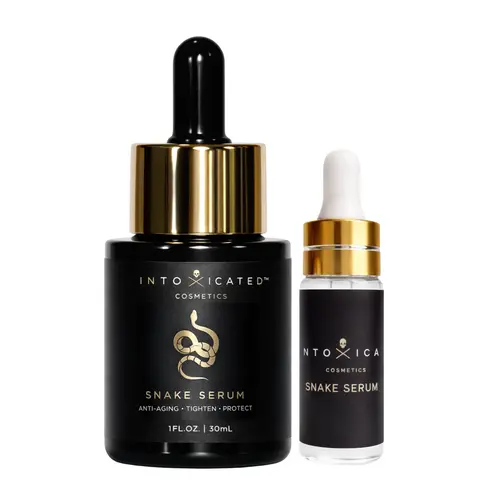 INTOXICATED COSMETICS Snake Serum + Mini Snake Serum| Full Fl Oz/ 30 Ml & Travel | Anti-aging Formula With Vegan Snake - None