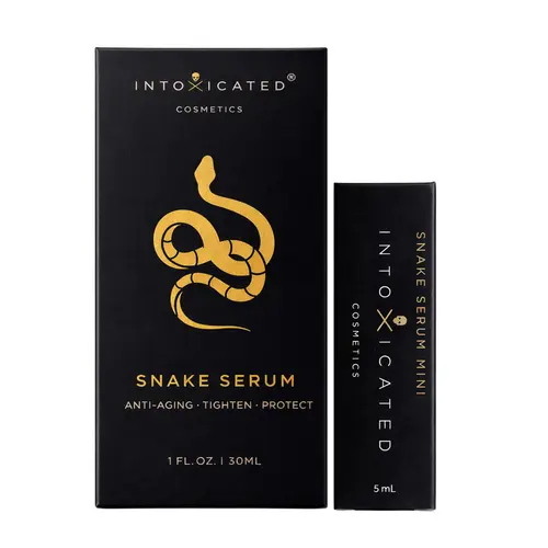 INTOXICATED COSMETICS Snake Serum + Mini Snake Serum| Full Fl Oz/ 30 Ml & Travel | Anti-aging Formula With Vegan Snake