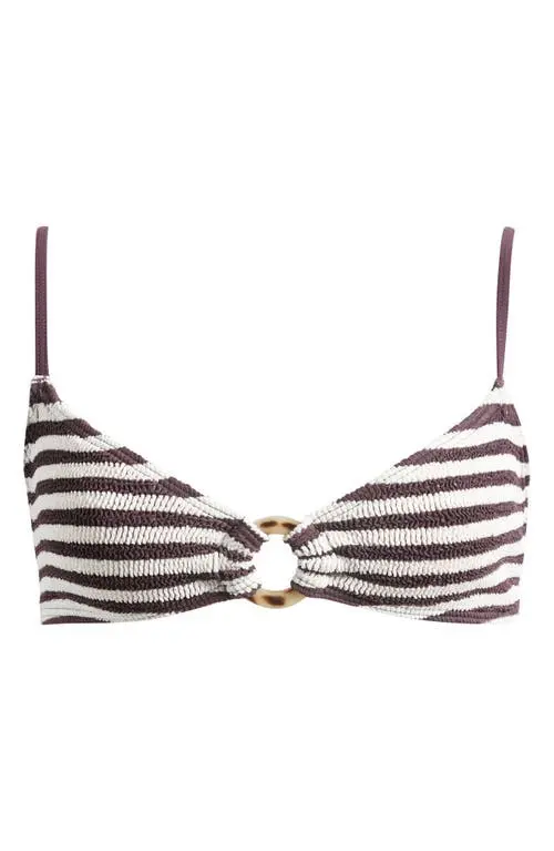 Bond Eye Lissio Stripe Bikini Top - Sable Dot Stripe