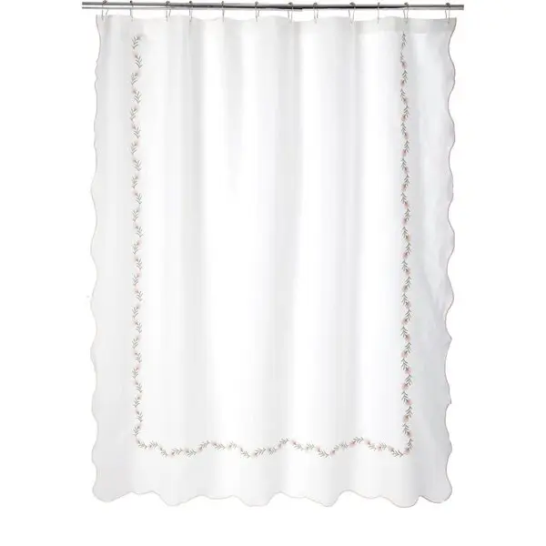 MATOUK Daphne Linen Shower Curtain - Blush
