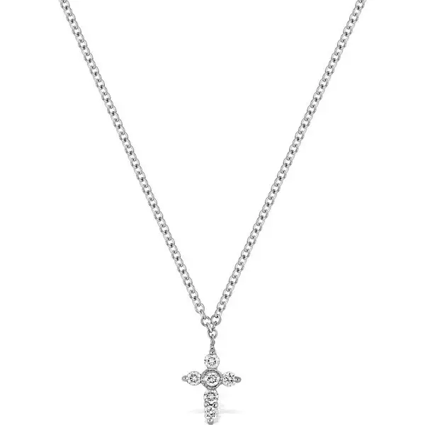 Bony Levy Diamond Cross Pendant Necklace - 18k White Gold