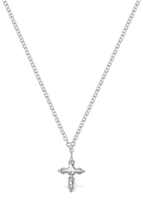 Bony Levy Diamond Cross Pendant Necklace - White