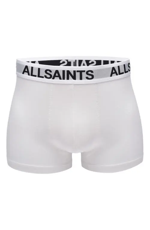 ALLSAINTS 3-pack Contour Pouch Stretch Organic Cotton Trunks - White
