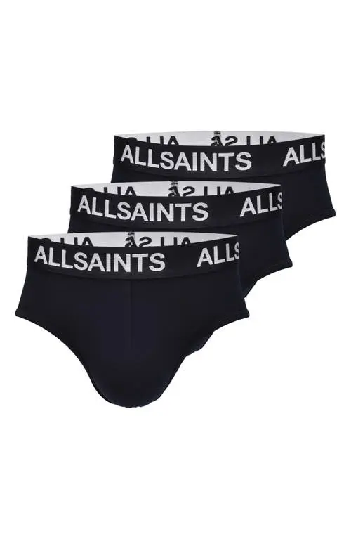 ALLSAINTS 3-pack Contour Pouch Stretch Modal Blend Briefs - Black