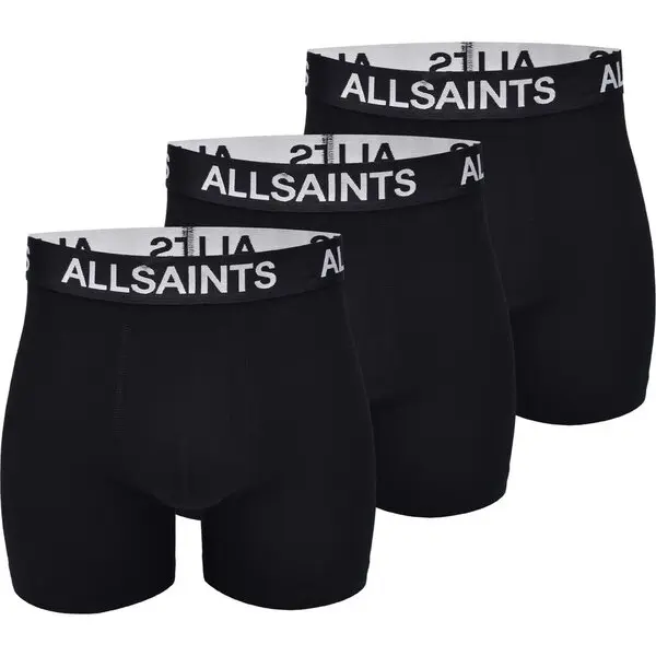 ALLSAINTS 3-pack 5-inch Contour Pouch Boxer Briefs - Black