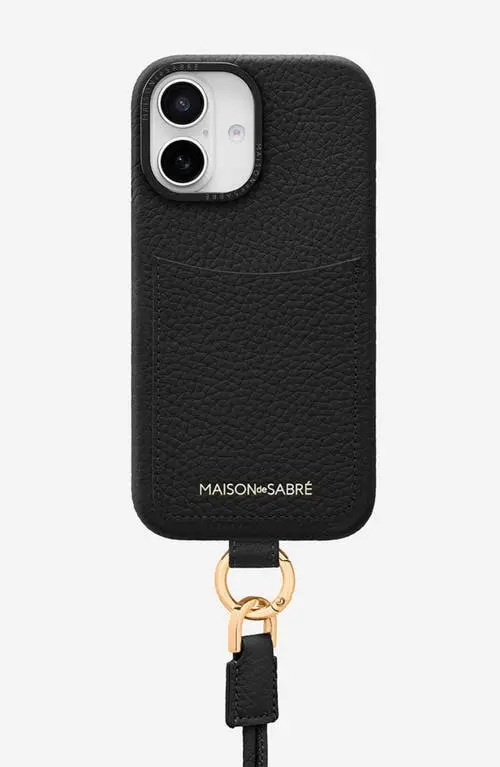 MAISON DE SABRE Sling Phone Case - Black Caviar