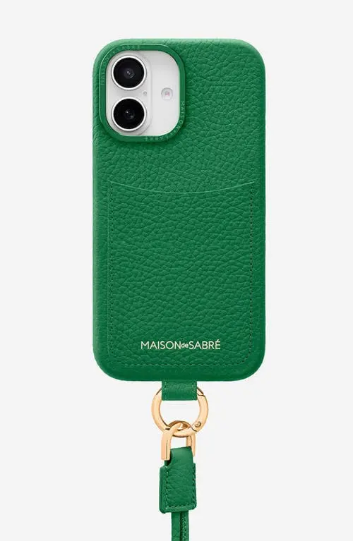 MAISON DE SABRE Sling Phone Case - Emerald Green