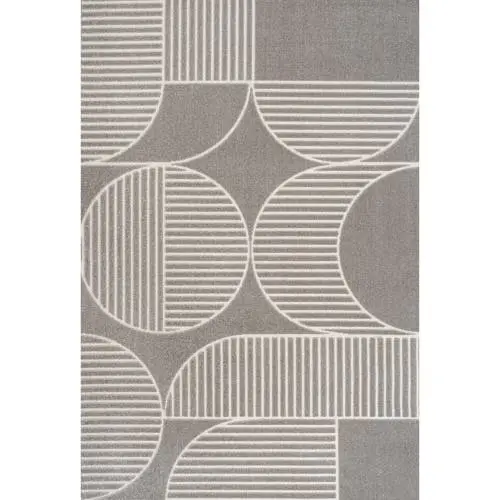 JONATHAN Y Nordby High-low Geometric Arch Scandi Striped Indoor/outdoor Area Rug - Gray/cream