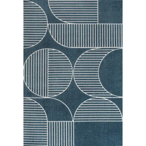 JONATHAN Y Nordby High-low Geometric Arch Scandi Striped Indoor/outdoor Area Rug - Navy/cream