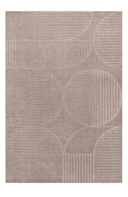 JONATHAN Y Nordby High-low Geometric Arch Scandi Striped Indoor/outdoor Area Rug - Taupe/beige