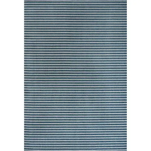 JONATHAN Y Aarhus High-low Minimalist Scandi Striped Indoor/outdoor Area Rug - Navy/ivory
