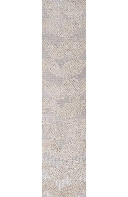 JONATHAN Y Jazz High-low Pile Art Deco Geometric Indoor/outdoor Area Rug - Beige